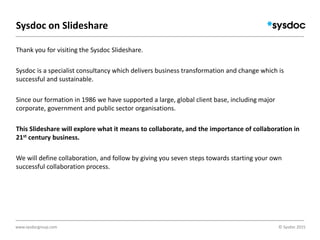Sysdoc - Defining collaboration | PPT