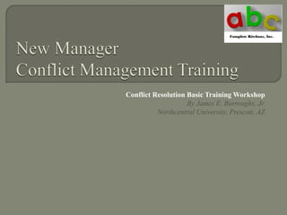 New Manager Conflict Management Training | PPT
