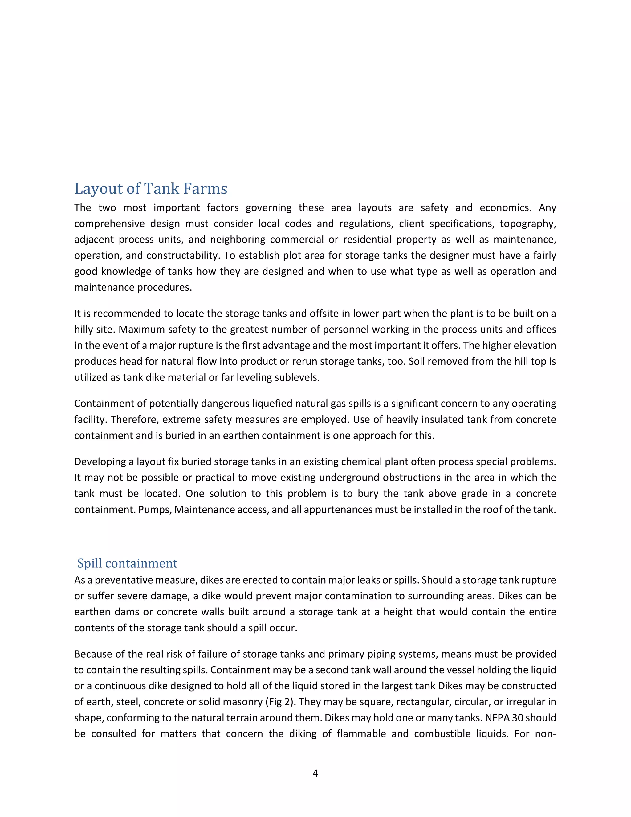 Storage Tank Farms Layout and Piping | PDF