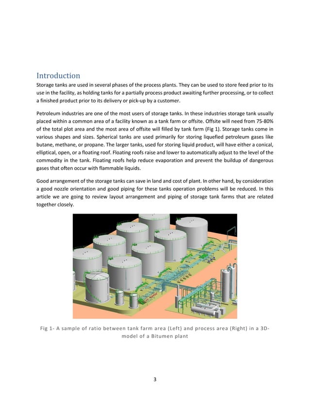 Storage Tank Farms Layout and Piping