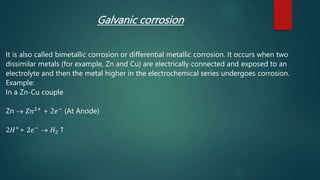 Corrosion and Its Types (Basic Chemistry - B.Tech / B.E. )) | PPTX