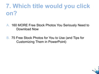 Titles, Snippets and How to Increase CTR | PPT