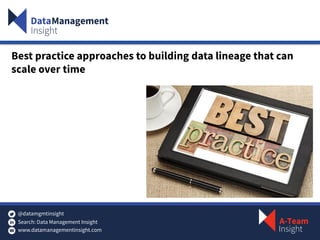 Data lineage – how to ensure you can deliver the right information, to ...