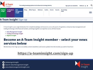 Data lineage – how to ensure you can deliver the right information, to ...