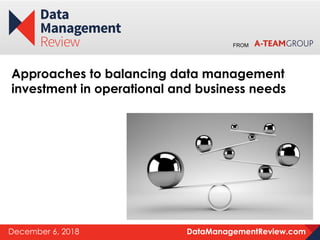 Balancing compliance and value in data management initiatives | PPT