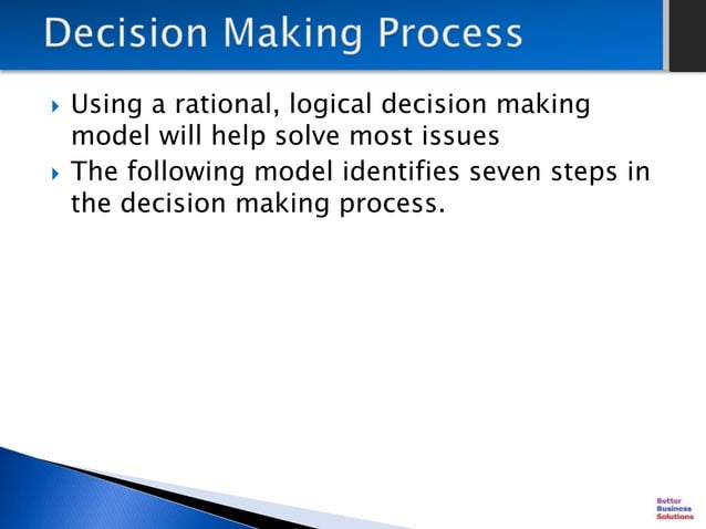 Decision Making Process | PPT