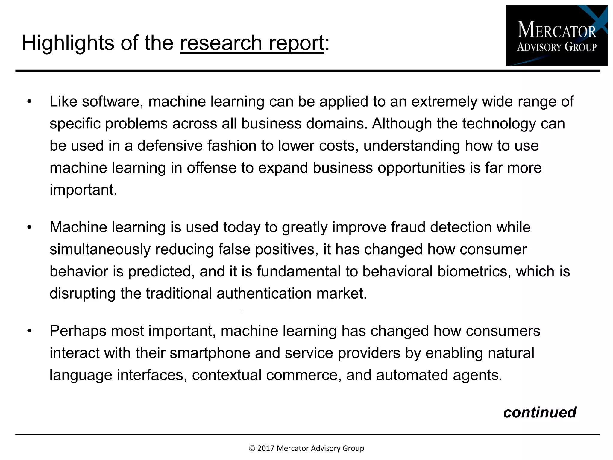 Bringing AI into the Enterprise: A Machine Learning Primer | PDF