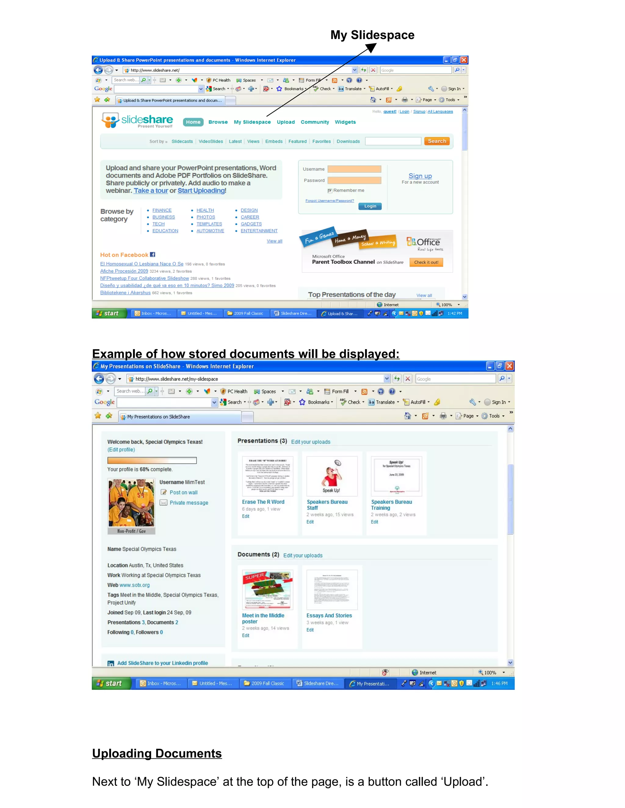 Slideshare Directions2 | DOC