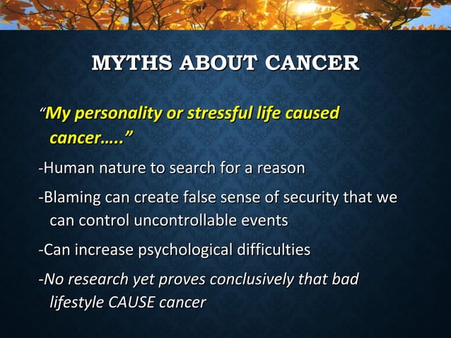 COPING WITH EMOTIONS WHEN YOU HAVE CANCER | PPT | Cancer | Diseases and ...