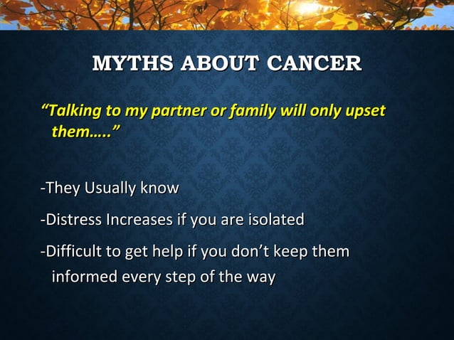 COPING WITH EMOTIONS WHEN YOU HAVE CANCER | PPT | Cancer | Diseases and ...