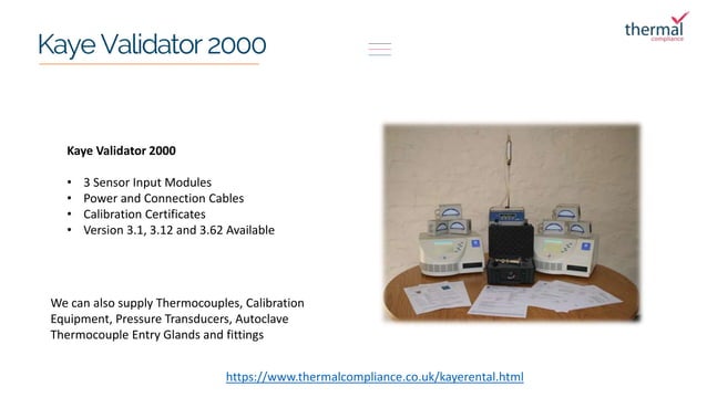 Thermal Validation Equipment Rental | PPT