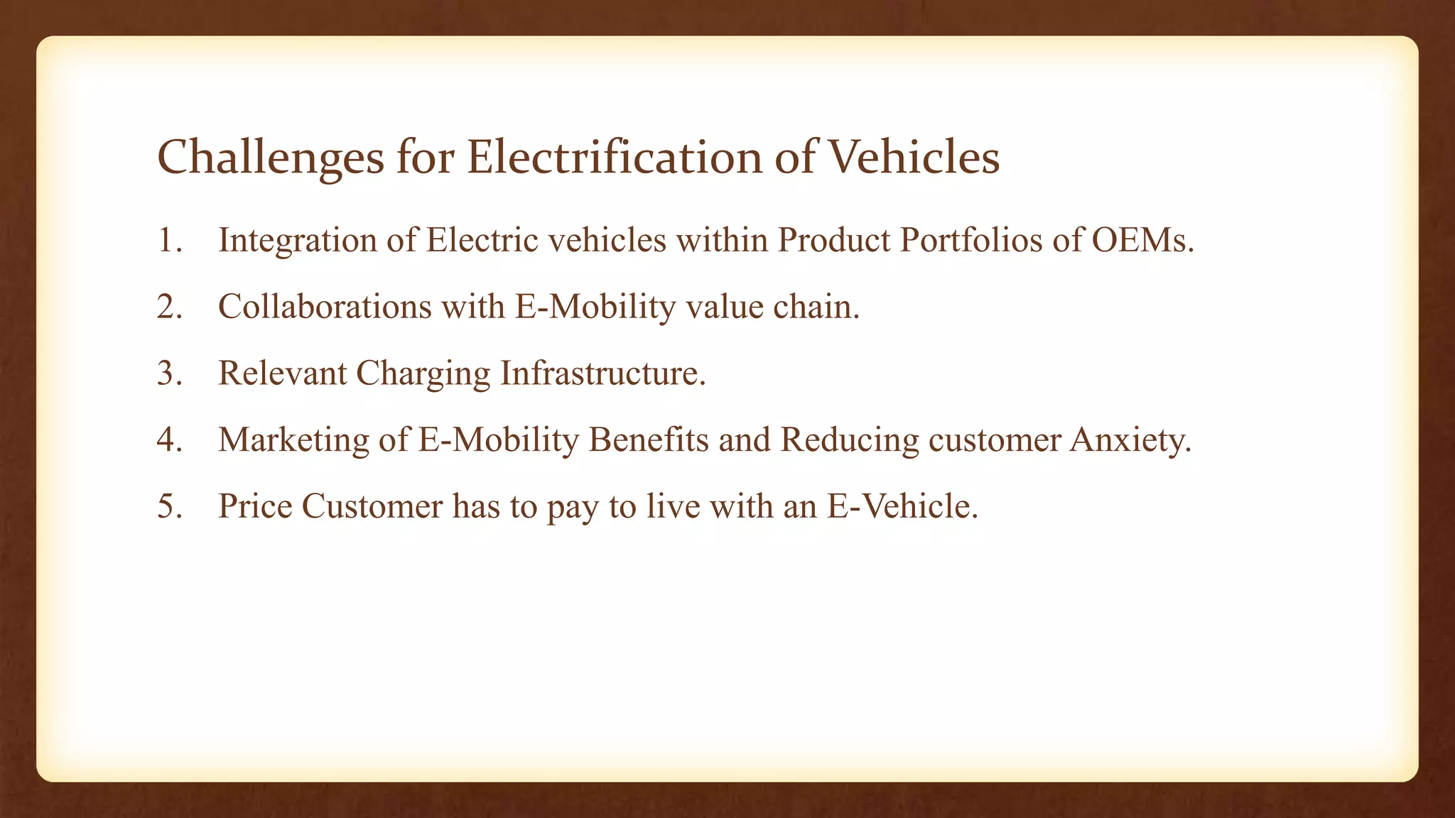 Presentation on Electric Vehicles | PPTX