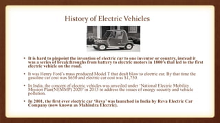 Presentation on Electric Vehicles | PPTX