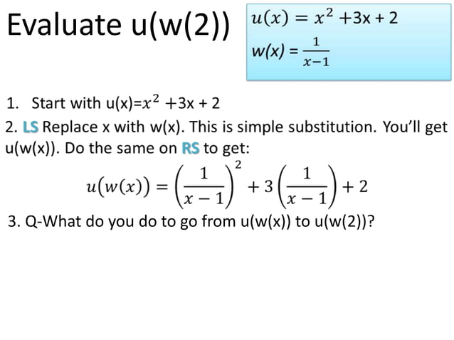 Evaluate A Composite Function Pptx Science