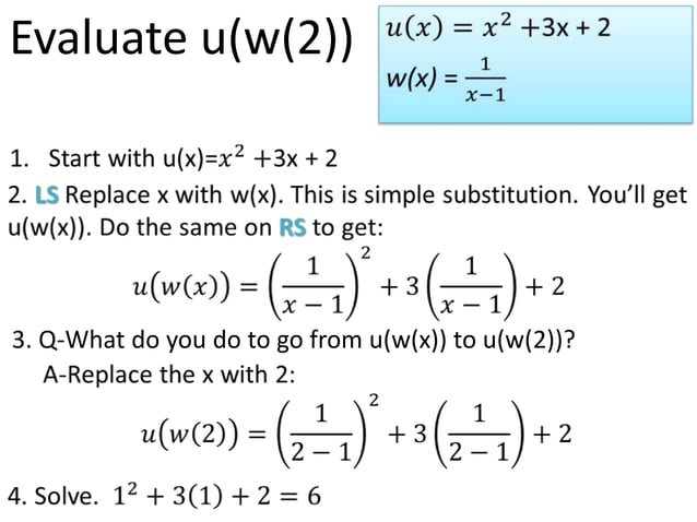 Evaluate A Composite Function Pptx Science