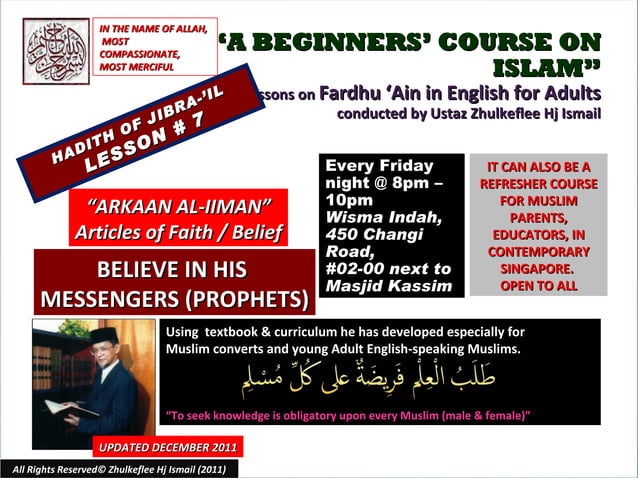 [Slideshare]fardh'ain lesson#7-arkaan-ul-iiman-in-his-prophets(2-dec ...