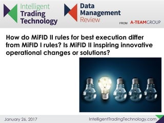 MiFID II: Data for best execution | PPT