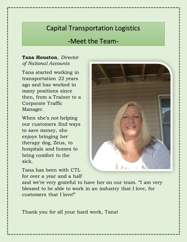 Meet the CTL Team: Tana Houston | DOCX