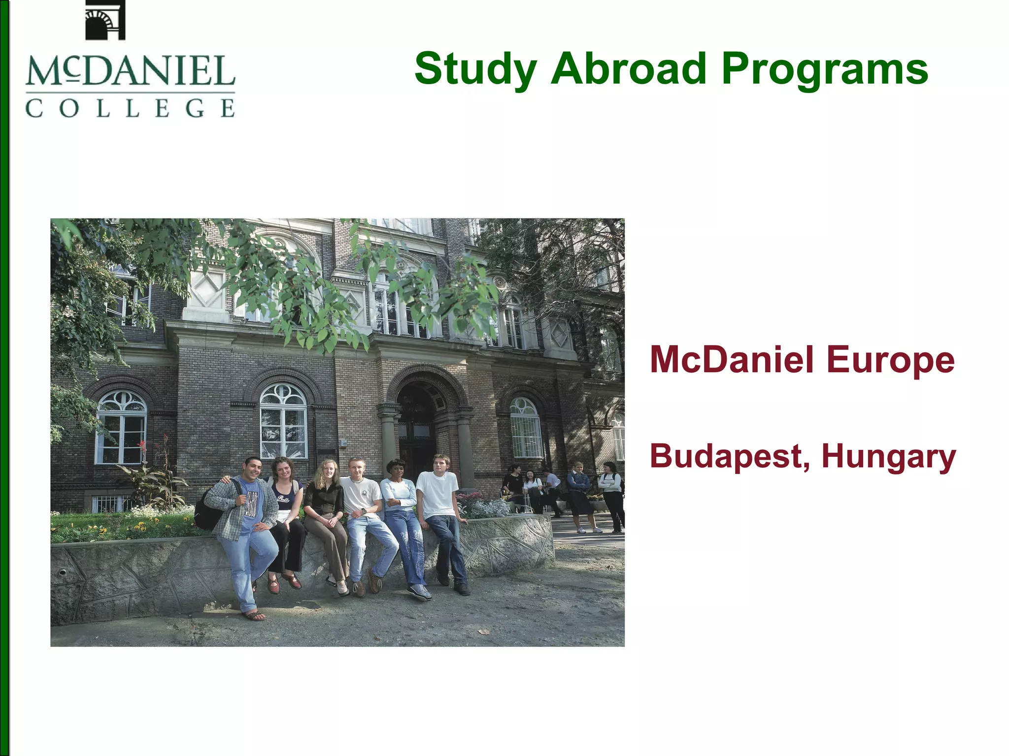 McDaniel FYS study abroad | PPT