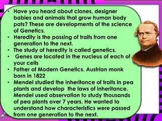 FUNDAMENTALS OF GENETICS SECONDARY GRADES | PPTX