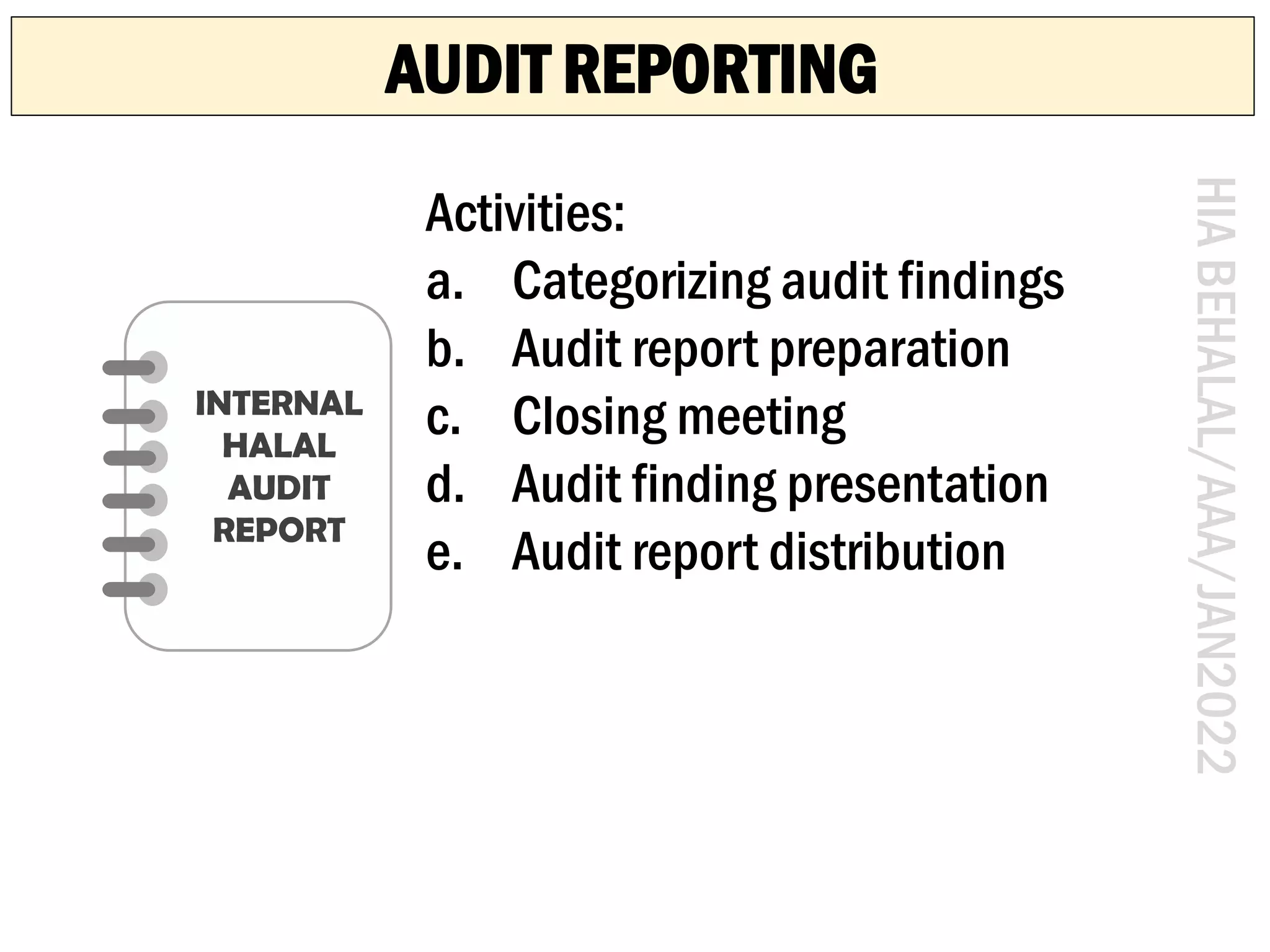 HALAL INTERNAL AUDIT (FOOD : MALAYSIA HALAL CERTIFICATION REQUIREMENTS ...