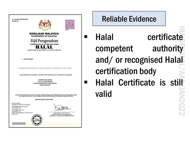 HALAL INTERNAL AUDIT (FOOD : MALAYSIA HALAL CERTIFICATION REQUIREMENTS) | PDF