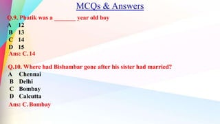 MCQs_PPT_Homecoming By Rabindranath Tagore | PPT