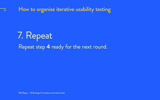 How to organise iterative usability tests | PPT