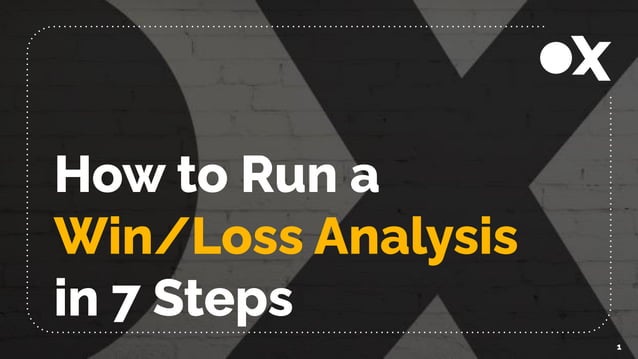 How to Run a Win/Loss Analysis | PDF