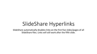 Slide share hyperlinks | PPT