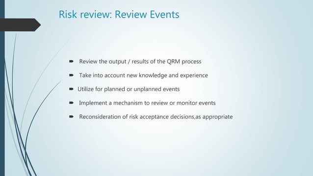 Quality Risk Managemment ICH Q9 | PPTX | Pharmaceutical Industry ...