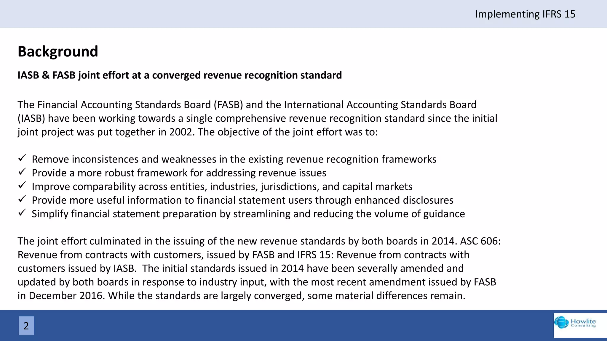 Implementing IFRS 15: The new revenue recognition standard | PPTX