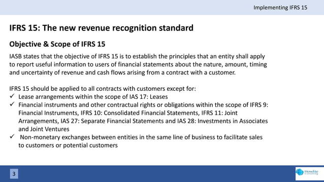 Implementing IFRS 15: The new revenue recognition standard | PPTX | Business Accounting ...