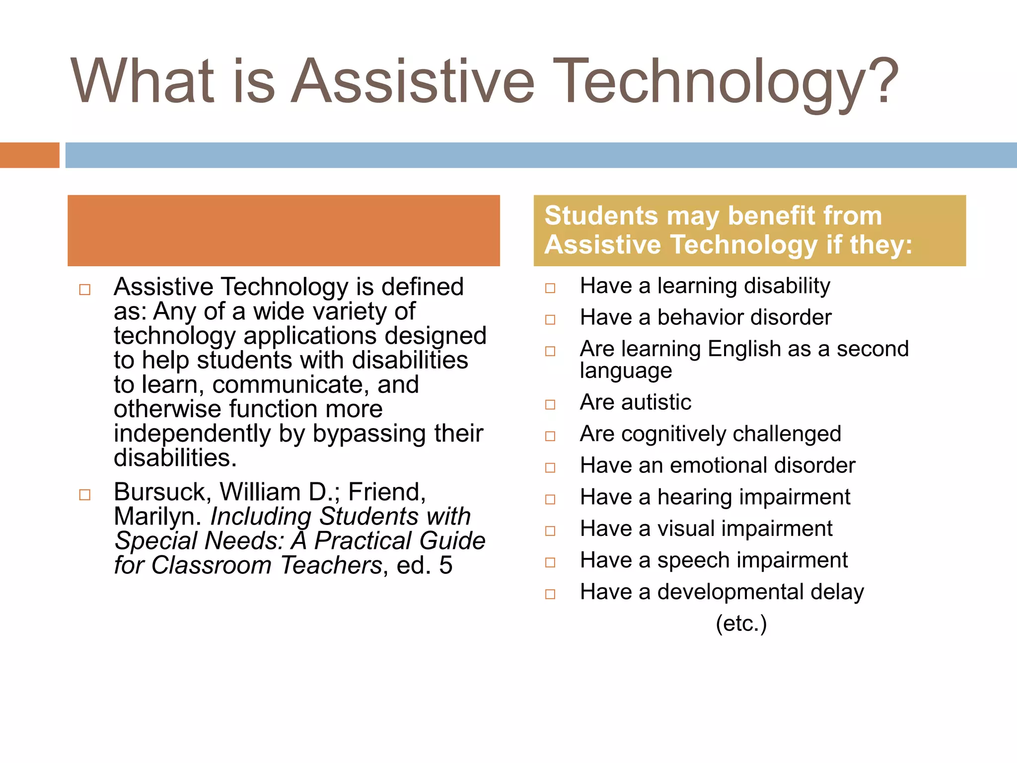 Assistive Technology | PPT