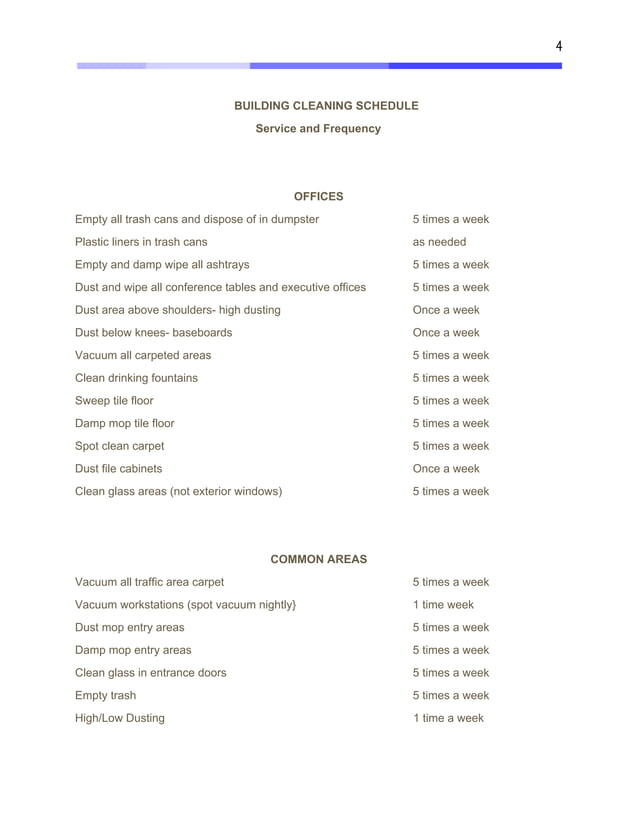 Sample Janitorial Proposal and Commercial Cleaning Estimate | PDF ...