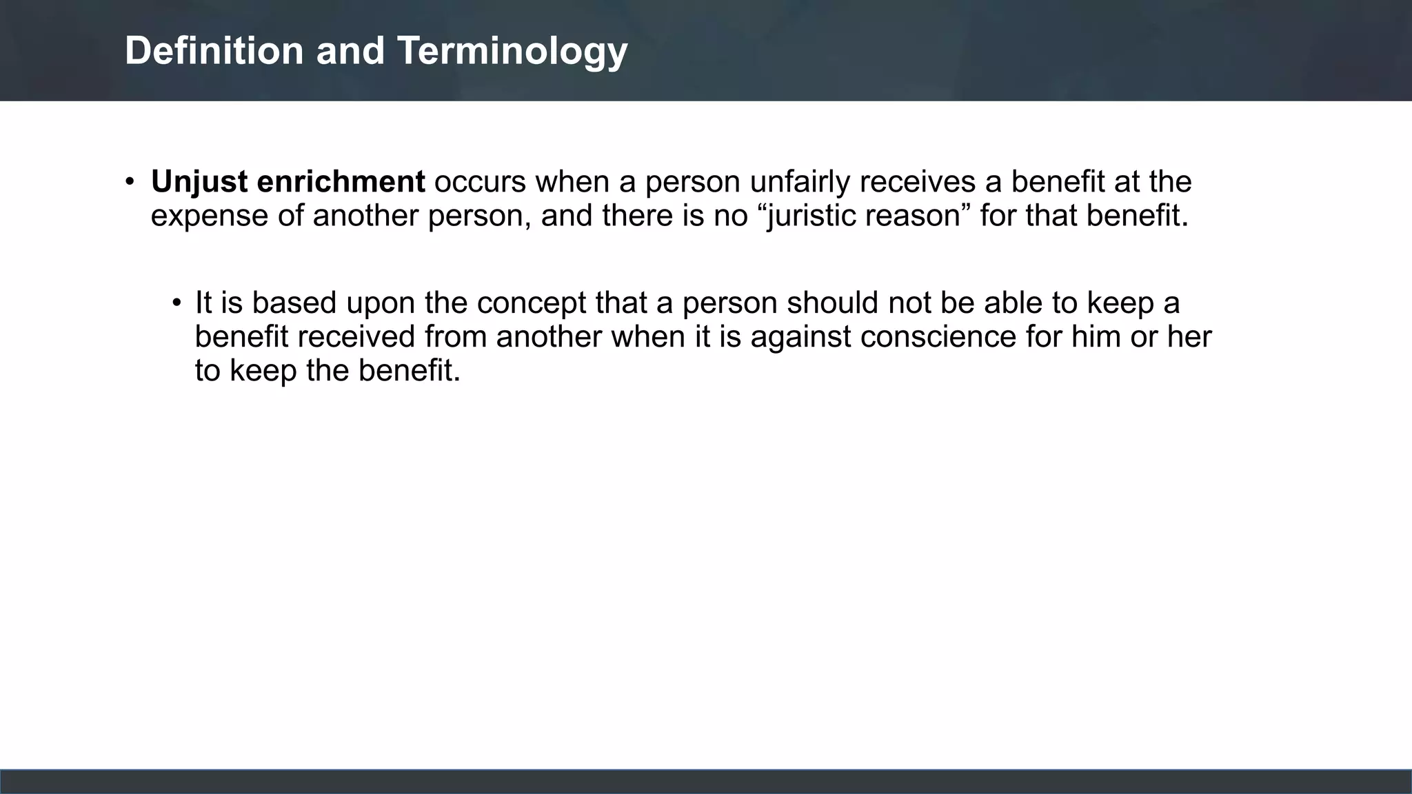 Unjust Enrichment | PPTX