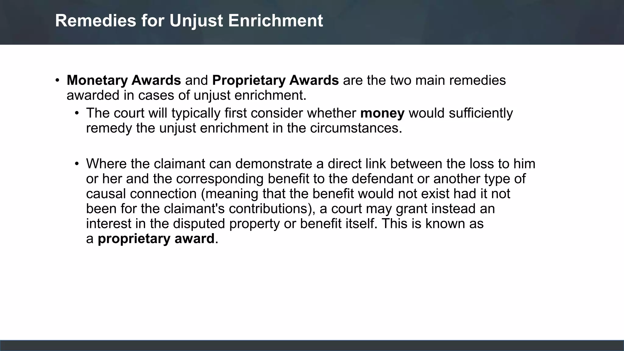 Unjust Enrichment | PPTX