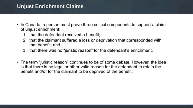 Unjust Enrichment | PPTX | Law