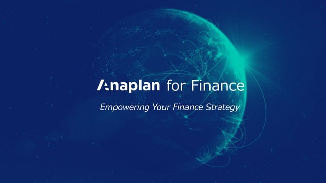 Anaplan for Finance First Call Deck 日本語版 | PPT