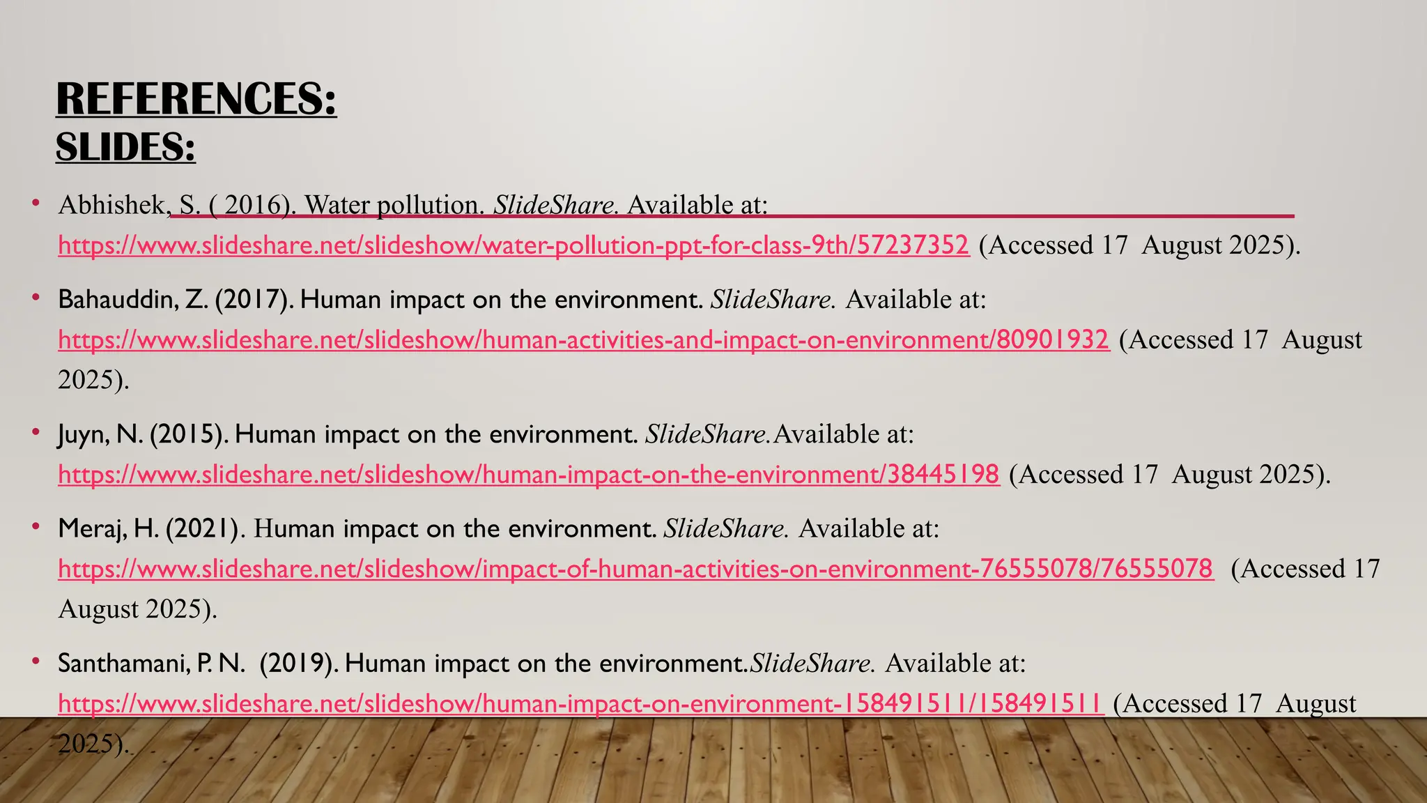 MALULEKA JS- HUMAN IMPACT ON THE ENVIRONMENT | PPTX