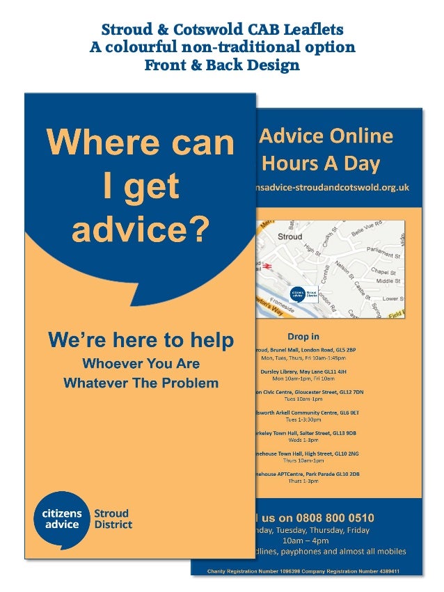 Citizens Advice Leaflet Redesign 2015