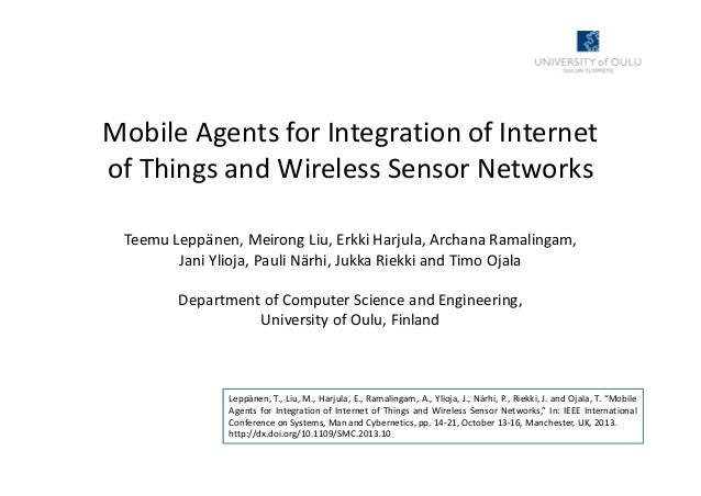 Mobile Agents for the Integration of Wireless Sensor Networks and the…