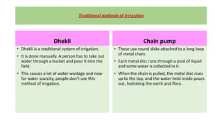 Traditional methods of irrigation | PPTX