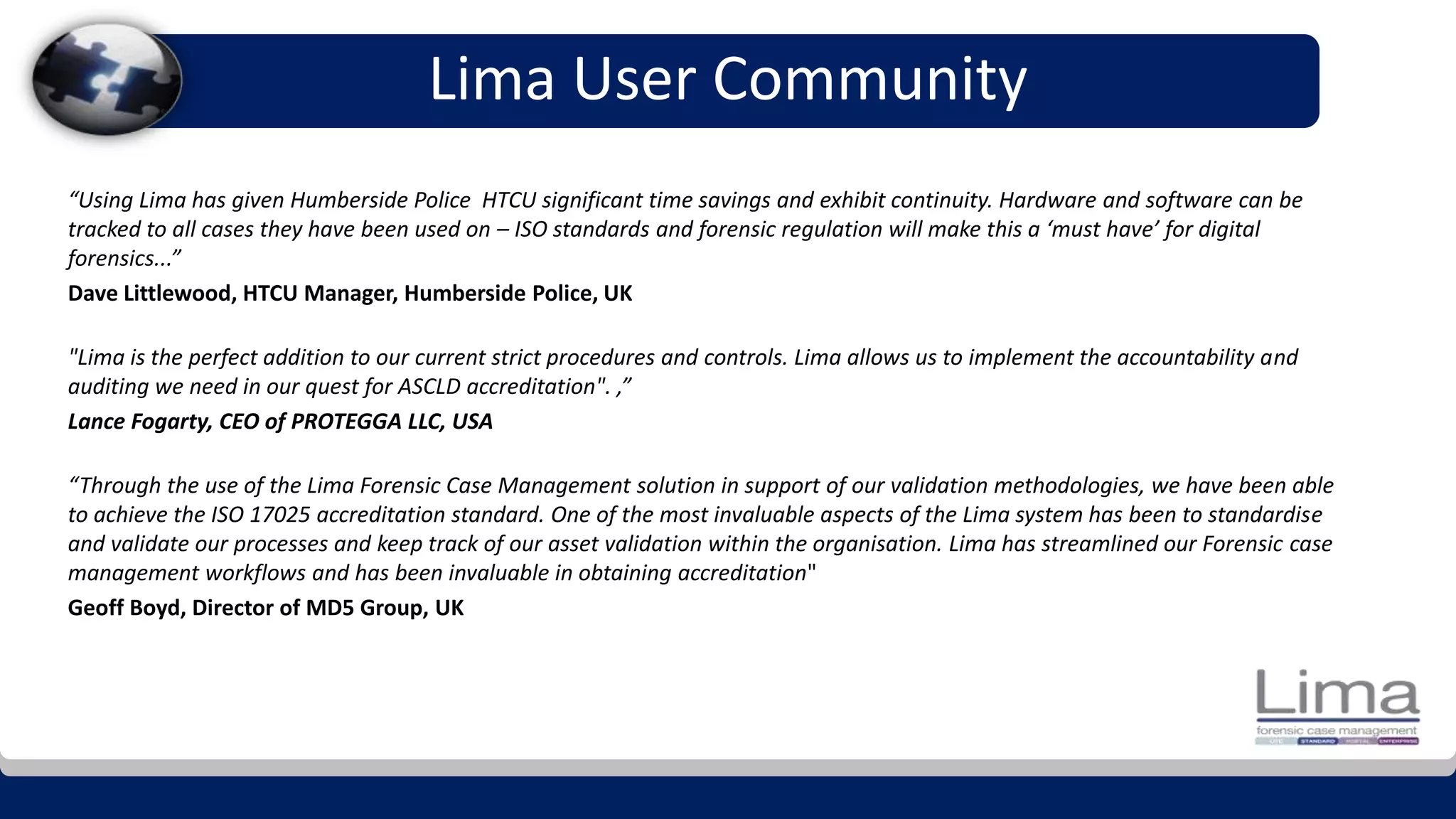Lima - Digital Forensic Case Management System | PPTX