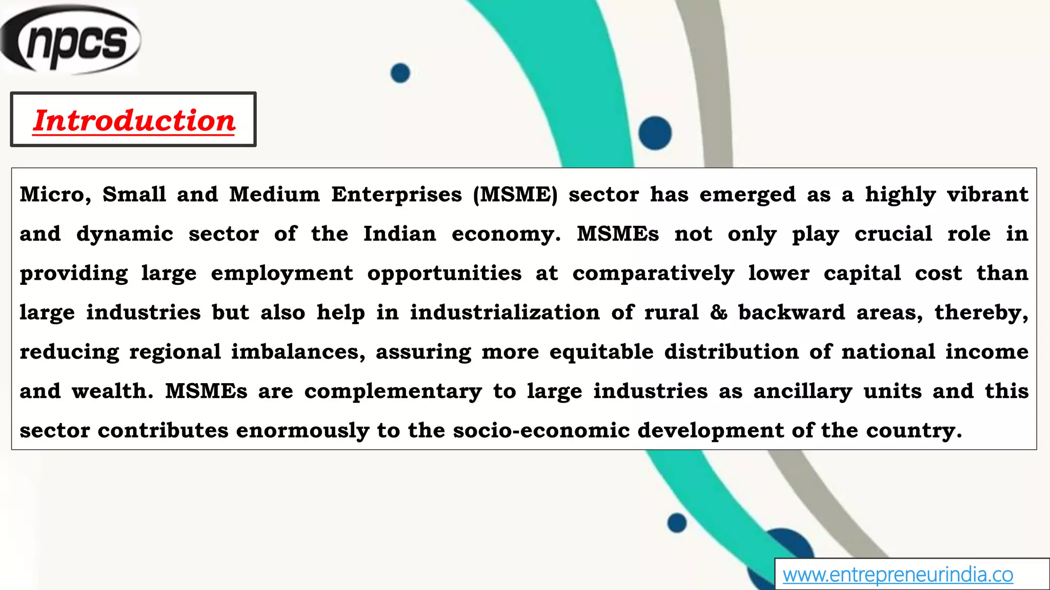 List of 50 Selected Projects for Micro, Small and Medium Enterprises ...