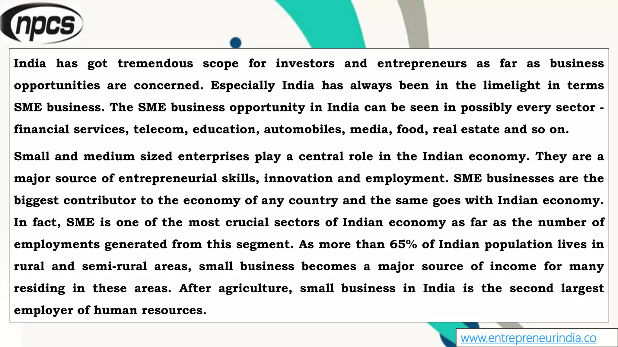 List of 50 Selected Projects for Micro, Small and Medium Enterprises ...
