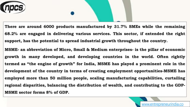 List of 50 Selected Projects for Micro, Small and Medium Enterprises (MSME). | PPTX | Small and ...