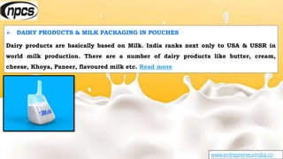 List of Profitable Manufacturing Business Ideas. Projects on Milk ...