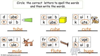 How to Teach Kids Long u Spelling Patterns | PDF