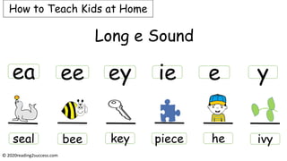 How to teach long vowel sounds to your kids and/or kids in a learning ...
